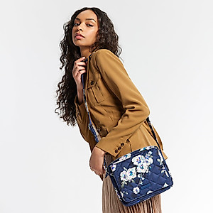 Vera Bradley Peformance Twill Medium Hipster Crossbody Purse, Blooms and Branches Navy