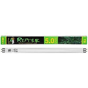 LUCKY HERP 18inch 15W T8 UVB 5.0 Reptile Light, UVA UVB Bulb, Fluorescent Lamp for Reptiles Amphibian