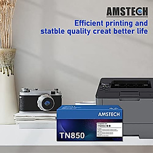 Amstech TN850 TN 850 TN-850 High Yield Toner Cartridge 2 Pack Compatible Replacement for Brother TN850 TN820 HL-L6200DW MFC-L5850DW MFC-L5700DW L5900DW HL-L5200DW MFC-L5900DW MFC-L6800DW Printer Black