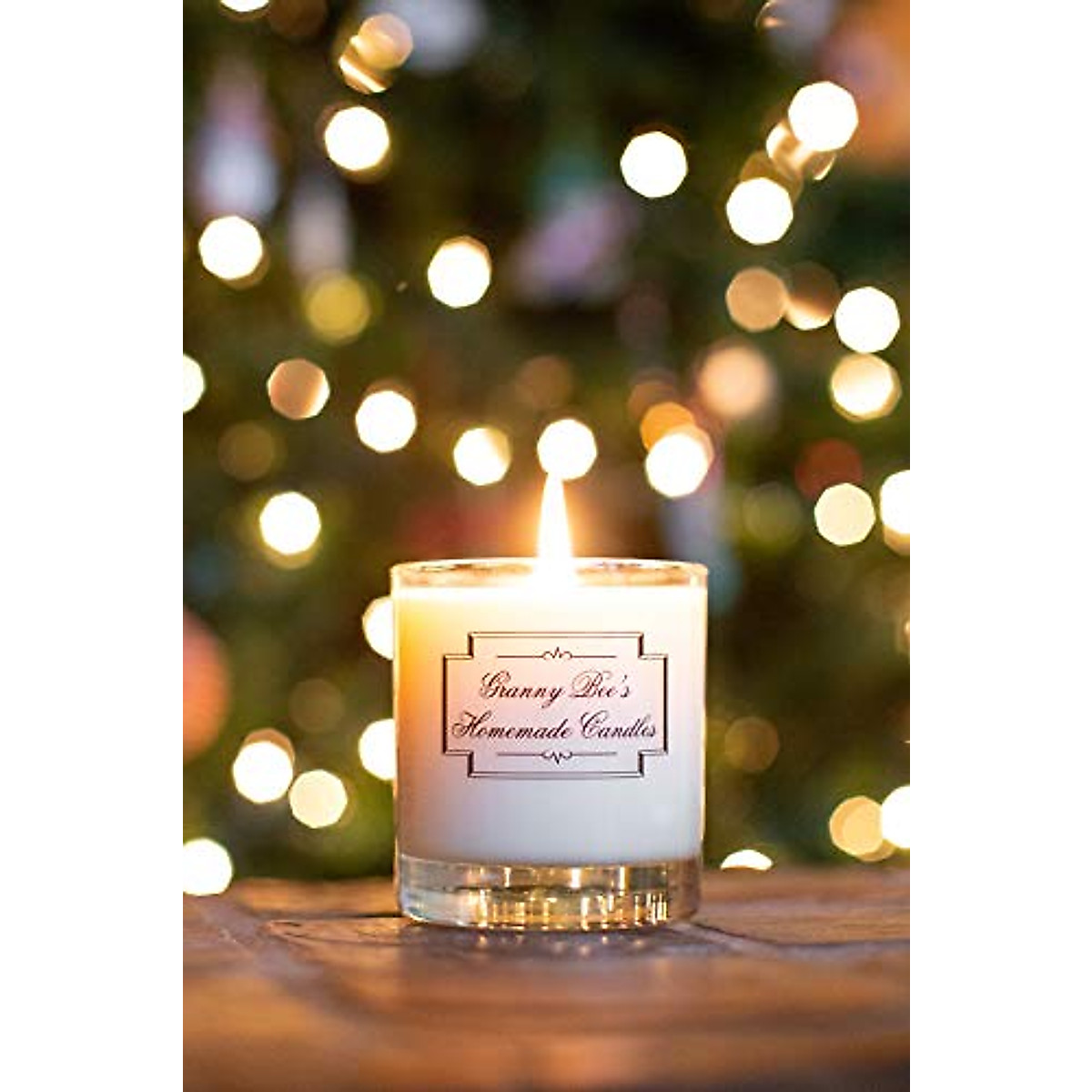 Granny Bee Creme Brulee Scented Candle - Sweet Vanilla Candle With Salted Caramel - Handmade Natural Soy Jar Candle Hand Poured in USA for Aromatherapy and Stress Relief - No Lead Wick, 11 Ounce