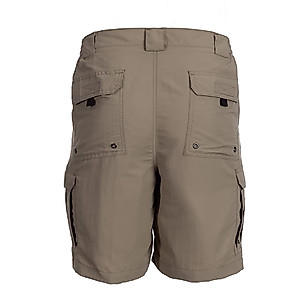 Bimini Bay Outfitters LTD Boca Grande II Men's Fishing Short Featuring BloodGuard (36, Khaki) Fishing Shorts Boating Shorts