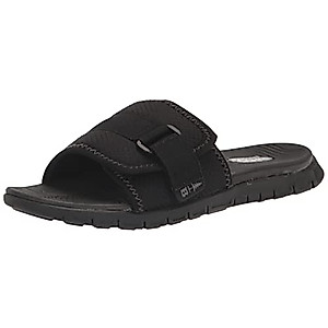 BASS OUTDOOR Topo Women’s Sandals – Open-Toe Slides for Beach or Backyard Hiking Shoe, Black, 9.5