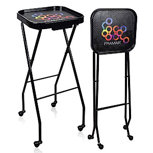 Framar Premium Salon Folding Trolley - Salon Trolley, Salon Tray, Salon Cart Folds up for Easy Storage