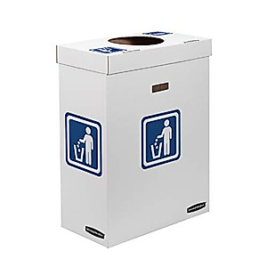 Bankers Box Slim Waste and Recycling Can, 23 Gallon, 10 Pack (7320601)
