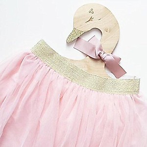 Milageto 4pcs Children Baby Boy Girl Swan Wooden Hangers House