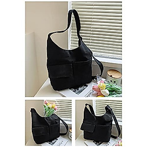 Crossbody Bags for Women Canvas Tote Bag Large Hobo Bag with Multiple Pockets Handbags Adjustable Messenger Shoulder Bag