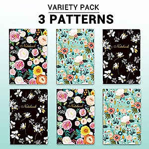 3 Pack A5 Notebook - Lined Journal Notebooks, 8'' x 5'', 180 Pages/Pack, 100gsm Thick Paper, Classic College Ruled Notebooks for Office, School Supplies