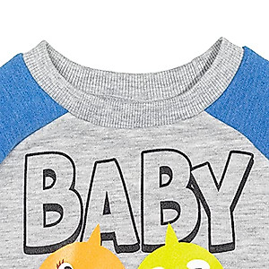 Pinkfong Baby Shark Toddler Boys Fleece Sweatshirt Jogger Pants Set Blue/Gray/Black 2T