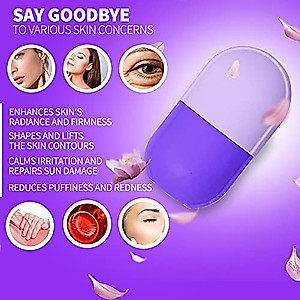 Ice Face Roller, Silicone Ice Mold For Face, Eyes, Neck, Reusable, Washable, Ice Roller For Face And Eye, Tighten & Even Skin, Reduce Puffiness & Migraine Relief