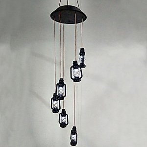 Color-Changing Solar Powered Lanterns Wind Chime Wind Moblie LED Light, Spinner Windchime Portable Outdoor Chime for Patio, Deck, Yard, Garden, Home(1Pcs)