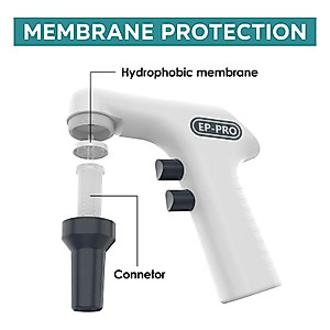 Lab Electronic Pipette controller EP-PRO Pipettor Aid Pump 0.1-100ml Capacity Range 6 Adjustable Speed Pipette Filler Dual Drainage Modes 8h Rechargeable Battery