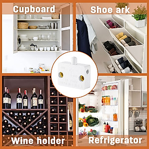 Honoson 8 Pieces Cabinet Door Switch for Closet Light Automatic Touch Door Activated Lamp Switch for Wardrobe Applicable to 12V 24V 110V (White)