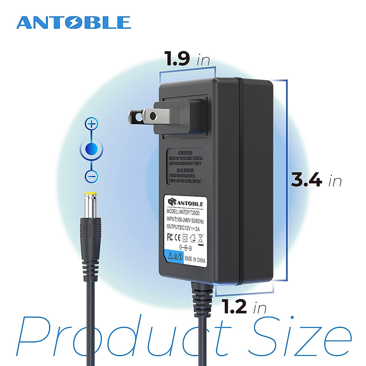 AC Adapter Charger for Seagate Freeagent & WD Western Digital External Hrad Drive HDD 6.5 Ft Power Cord