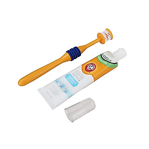 Arm & Hammer Fresh Spectrum Puppy Dental Kit for Small Dogs | Puppy Tooth Brushing Kit 360 Degree Dog Toothbrush, 2 oz Baking Soda Arm & Hammer Toothpaste, Finger Brush | Cleans Plaque and Tartar