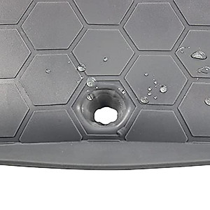 Meltset Under Sink Mats for Kitchen Waterproof 34" x 22" Silicone Under Sink Liner with Drain Hole Flexible Sink Tray for Kitchen Bathroom Laundry Room, Hold up to 3 Gallons Liquid (Gray)