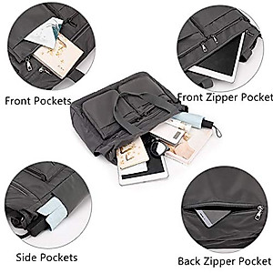 Crossbody Bags for Women, Nylon Purse with Multi Pockets Large Shoulder Bags Handbags for Travel & Work & Daily Use -Wine red