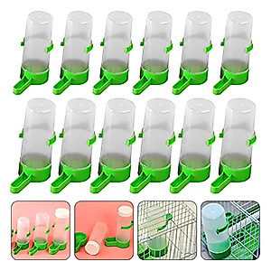 balacoo Bird Water Dispenser 20Pcs Automatic Bird Water Feeder Plastic Bird Water Dispenser Drinker Container Food Dispenser Hnging for Cage Pet Parrot Budgie Lovebirds Cockatiel Drinking Bird