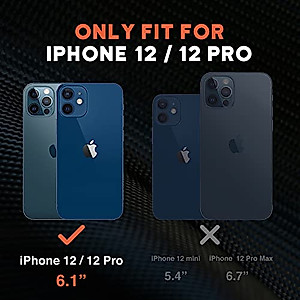 NTG Military Shockproof iPhone 12 Case [2 Layer Structure Protection][Military Grade Anti-Drop] Hard Slim iPhone 12 Phone Case, Shockproof Protective Phone Case for iPhone 12 (6.1 inch), Black