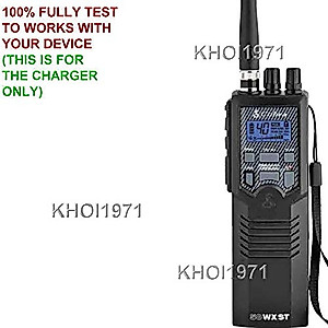 KHOI1971 2-Power TIP Wall Charger AC Adapter Power Compatible with Cobra HH50WXST HH 50WXST HH 50 WX ST Handheld CB Radio Power Supply Black