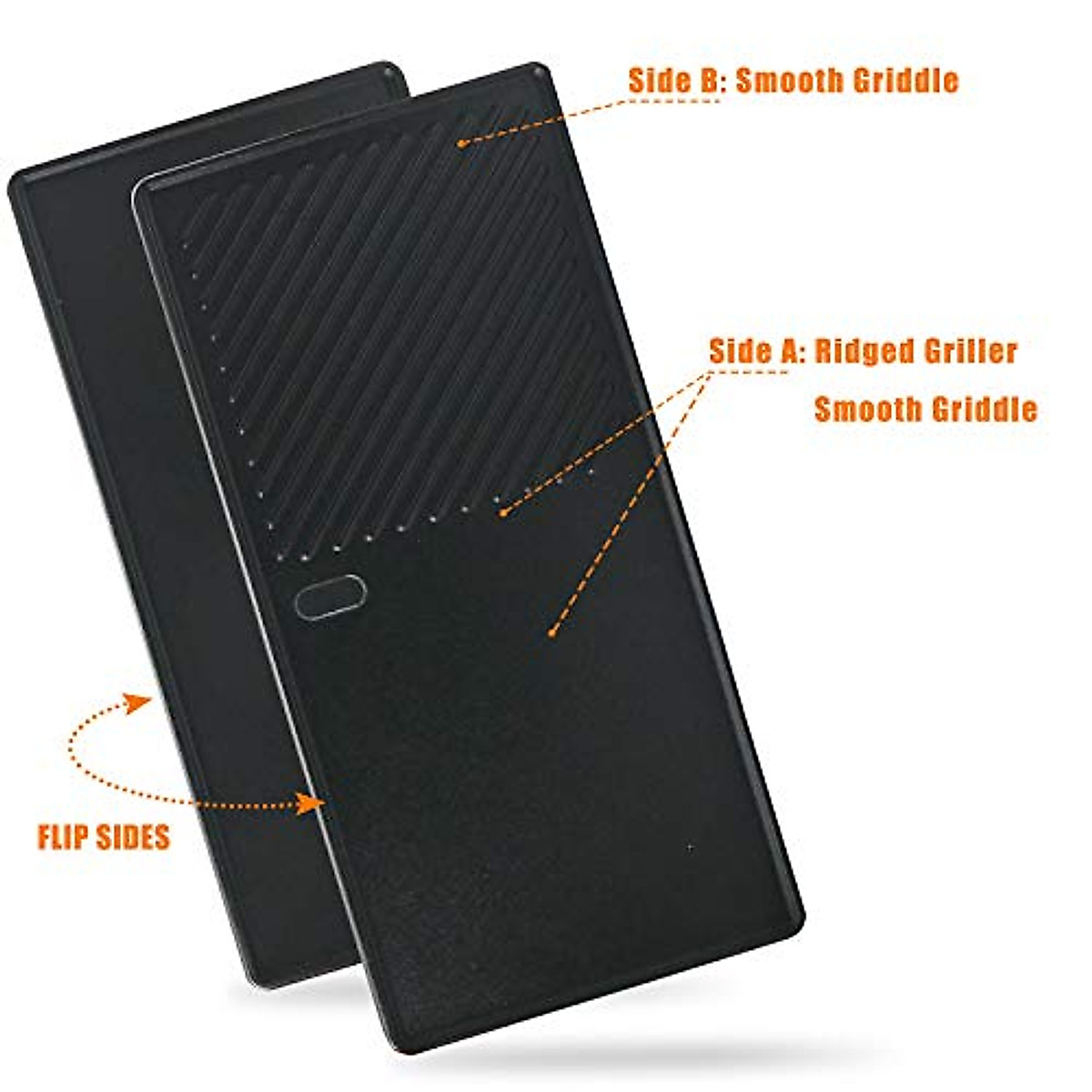 Uniflasy Grill Parts for Charbroil Advantage 463343015, 463344015, 463344116, Kenmore, Broil King Gas Grills G467-0002-W1 Grates and Griddle Replacement, 16 15/16" Cast Iron Cooking Grids, 3-Pack