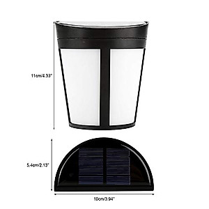 BuyWeek Outdoor Garden Lamp, Wall Mount Solar Garden Lamp 6 LED Lamp Beads Solar Wall Light for Garden Fence Yard(Warm)