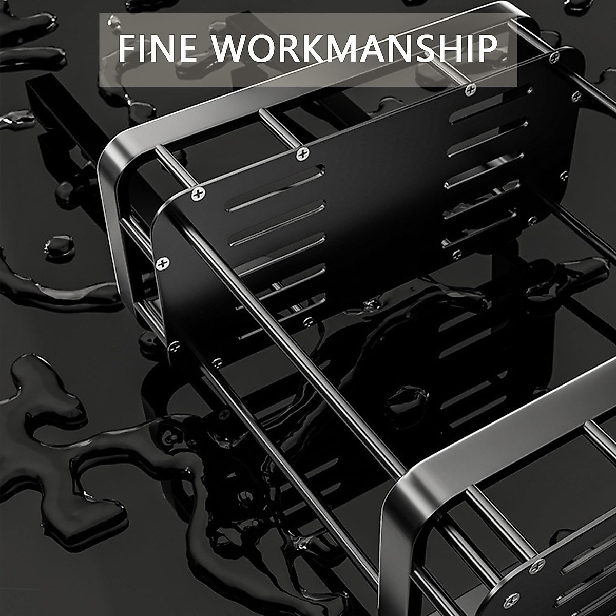 RAKSONIC 2-Tier Hanging Shower Caddy Over the Door,Large Capacity Hanging Shower Organizer, Sturdy Rust Proof Hanging Shower Organizer Shelf Basket Storage Rack, No Drilling