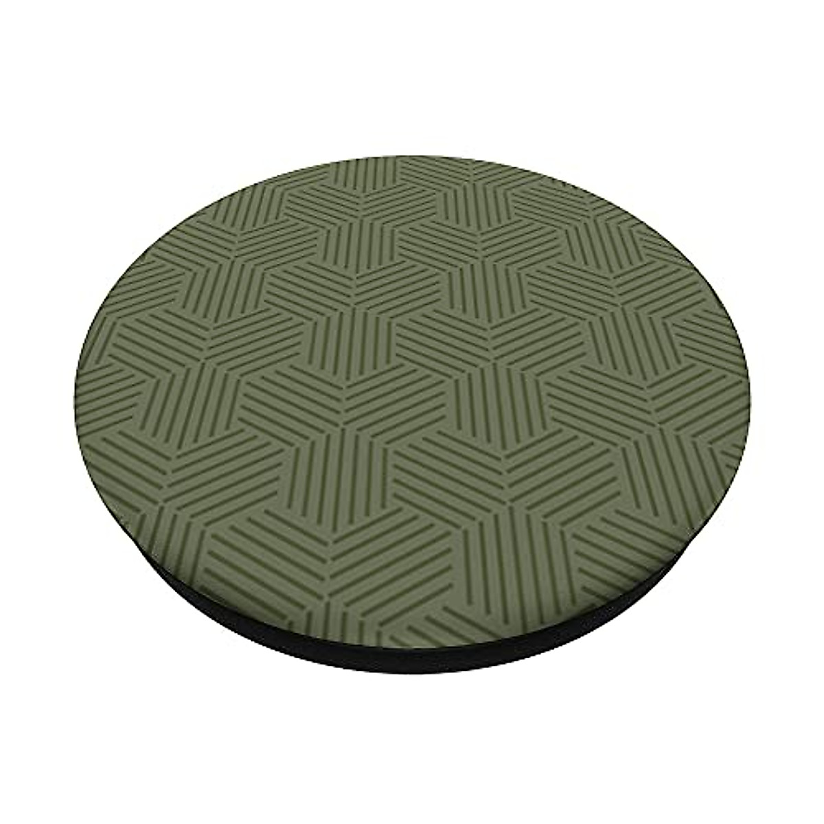 Abstract Geometric Olive Green Military Green Lines PopSockets Swappable PopGrip