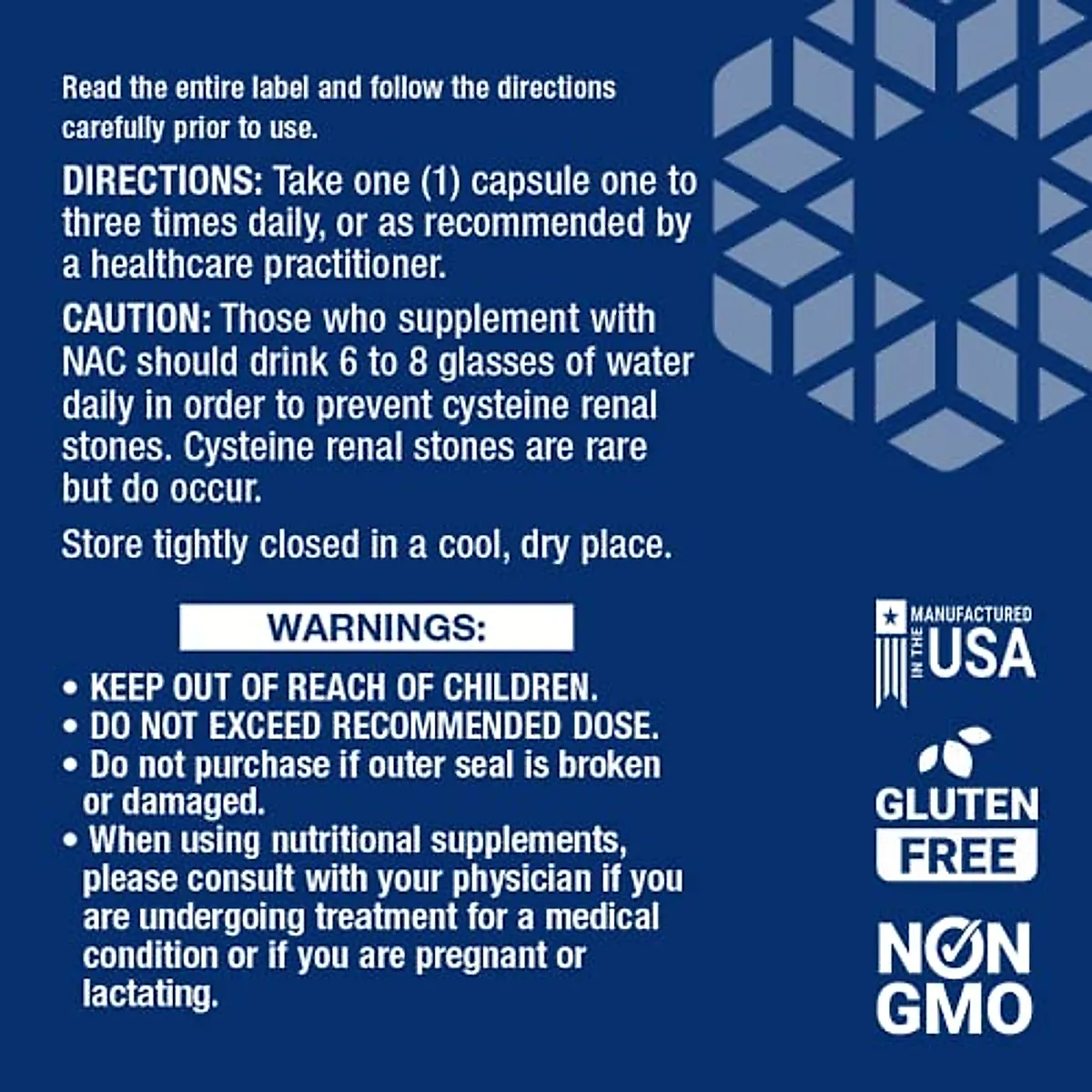 Life Extension N-Acetyl L-Cysteine 600mg - Powerful Antioxidant NAC Supplement For Liver Health and Healthy Glutathione Levels Support - Gluten Free, Non-GMO, Vegetarian - 60 Capsules