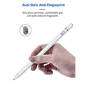 Stylus Pencil Compatible for Apple,Active Stylus Pen for Touch Screens, Rechargeable 1.5mm Fine Point Smart Pencil Compatible for iPhone iPad Android and Most Tablets on Touchscreen Devices (White)