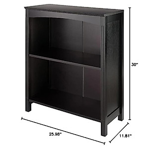 Winsome Terrace Storage Shelf 3-Tier Wide in Espresso, 26-Inch