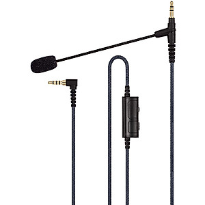 Cable Boom Microphone Compatible with HyperX Cloud Flight | 3.5mm Jack Headphone - Volume Control for Playstation PS4 or Xbox One Controller, PC, Tablet,Laptop,Smartphone - Boompro Gaming Mic (150CM)