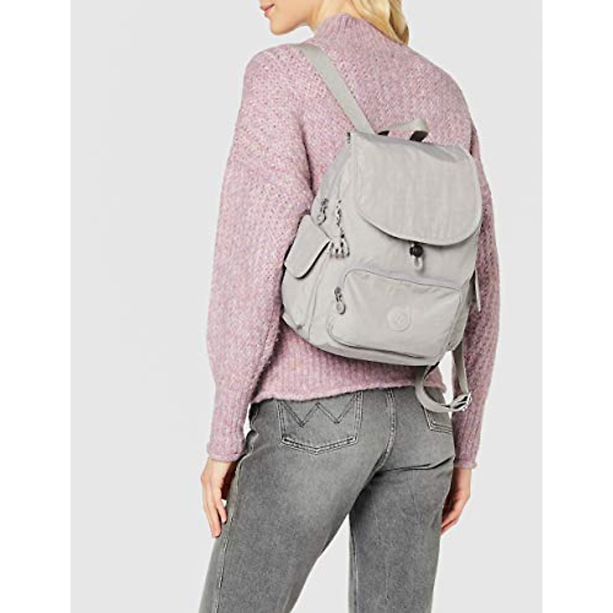 Kipling Women's Backpack, Grey Grey, 27x33.5x19 Centimeters (B x H x T)