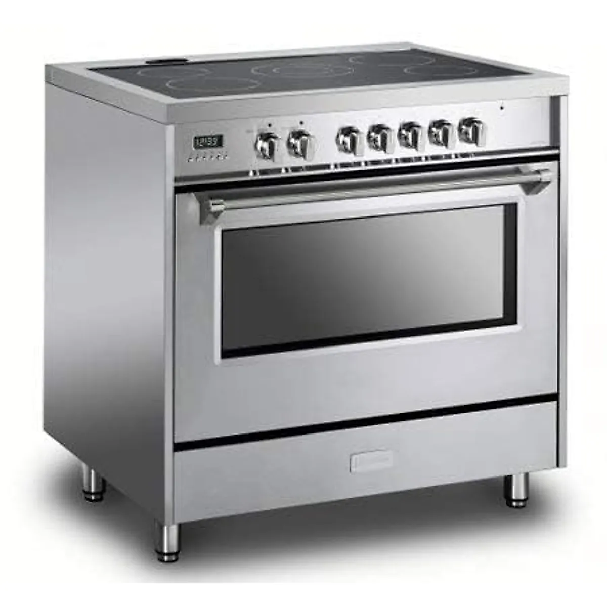 36" Electric Range with 5 Heating Elements Convection Oven 4.3 Cu. Ft. Capacity, 7 Functions Professional Electric Range Oven with Smooth Glass Top, Stainless Steel
