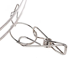 Yaoyodd19 Round Stainless Steel Socks Rack Underwear Drying Hanger Peg with 20Pcs Clips