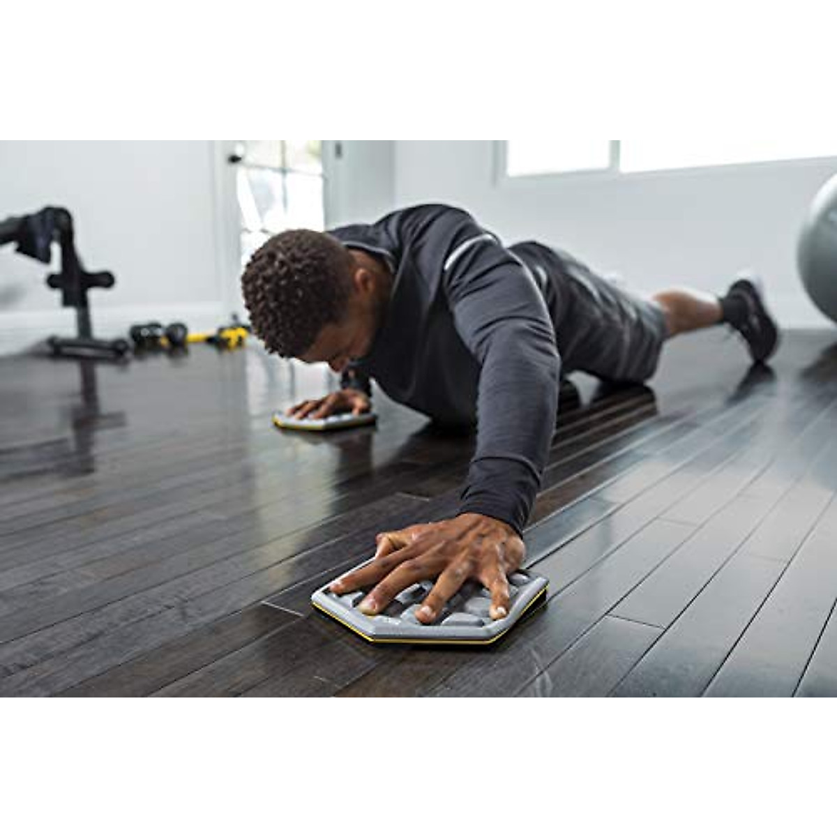 SKLZ Slidez Dual-Sided Exercise Glider Discs for Core Stability Exercises for Hands & Feet, Court Use