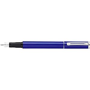 Sheaffer Pop Glossy Blue Fountain Pen with Chrome Trim and Medium Nib
