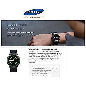Samsung Gear S2 Wi-Fi Smartwatch - Fitness Tracker - Dark Gray (Renewed)