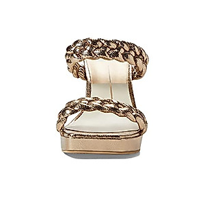 Dolce Vita Women's Ashby Heeled Sandal, Dark Gold Crackled Stella, 8.5