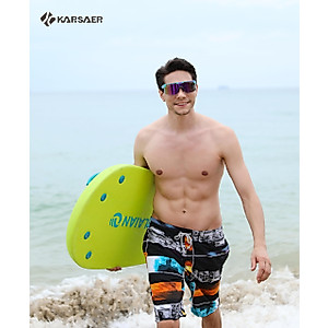 Karsaer Vision 80s 90s Retro Semi Rimless Sunglasses Neon Visor Shades Rainbow Sunlasses for Men Women