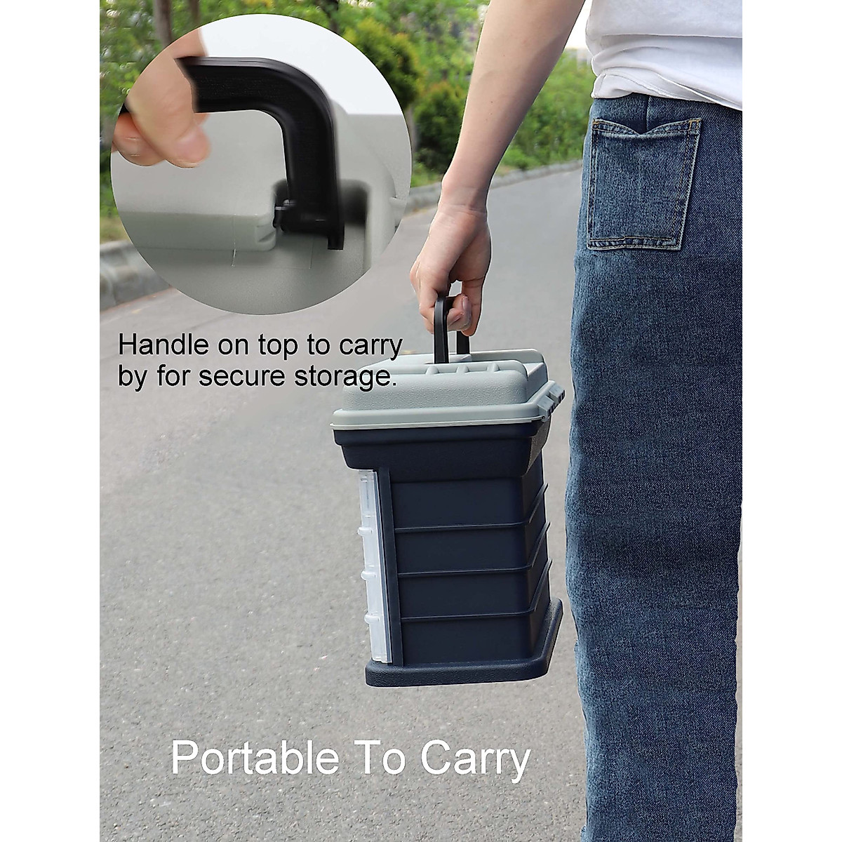 Ducurt Tackle Box Fishing Box Organizer Large Tackle box Organizers and Storage 4 Layers Tacklebox