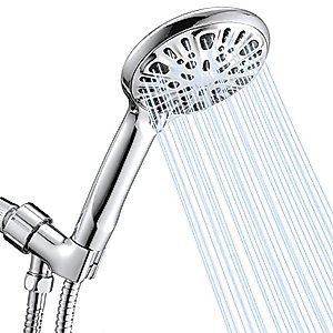 9 Functions Handheld Shower Head Set, High Pressure Shower Head High Flow Handheld Showerhead Set with 59 Inch Hose, Bracket, Tape, Rubber Washers