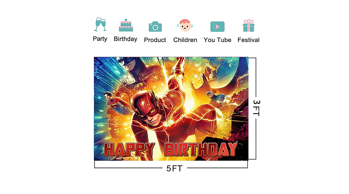 The Flash Backdrop – Perfect for Parties & Baby Showers