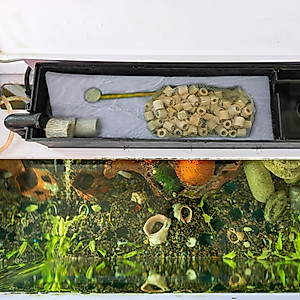 Hemobllo Aquarium Filter Media Filter Pad, Biochemical Filter Cotton Foam Thicken Sponge Roll, Fish Tank Filter Pad Cut to Fit Most Fish Tank Water Cleaning Supplies (200cm x 12cm)