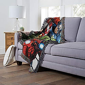 Marvel's Avengers, "Best Team" Woven Tapestry Throw Blanket, 48" x 60", Multi Color