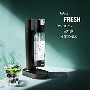 APEC Sparkle Home Soda Maker - Quickly Carbonates Water to Make Any Drink Fizz Into Bubbly Soda/Water, Premium 0.8L PET Bottle (CO2 Cylinder NOT Included)