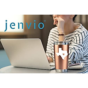 JENVIO Texas Gifts | Stainless Steel Travel Tumbler | with 2 Lids 2 Straws and Gift Box | Themed State Decor for Women Husband Sister Girlfriend Valentine's Day Gift (20 Ounce Rose Gold)
