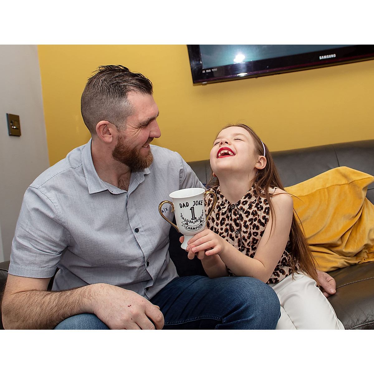 Boxer Gifts Dad Joke Number 1 Champion Trophy Mug | Fun Novelty Father's Day Gift For Dads