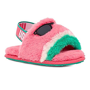 UGG Kids T Fluff Yeah Watermelon STUFFIE Slipper, 10 US Unisex Toddler