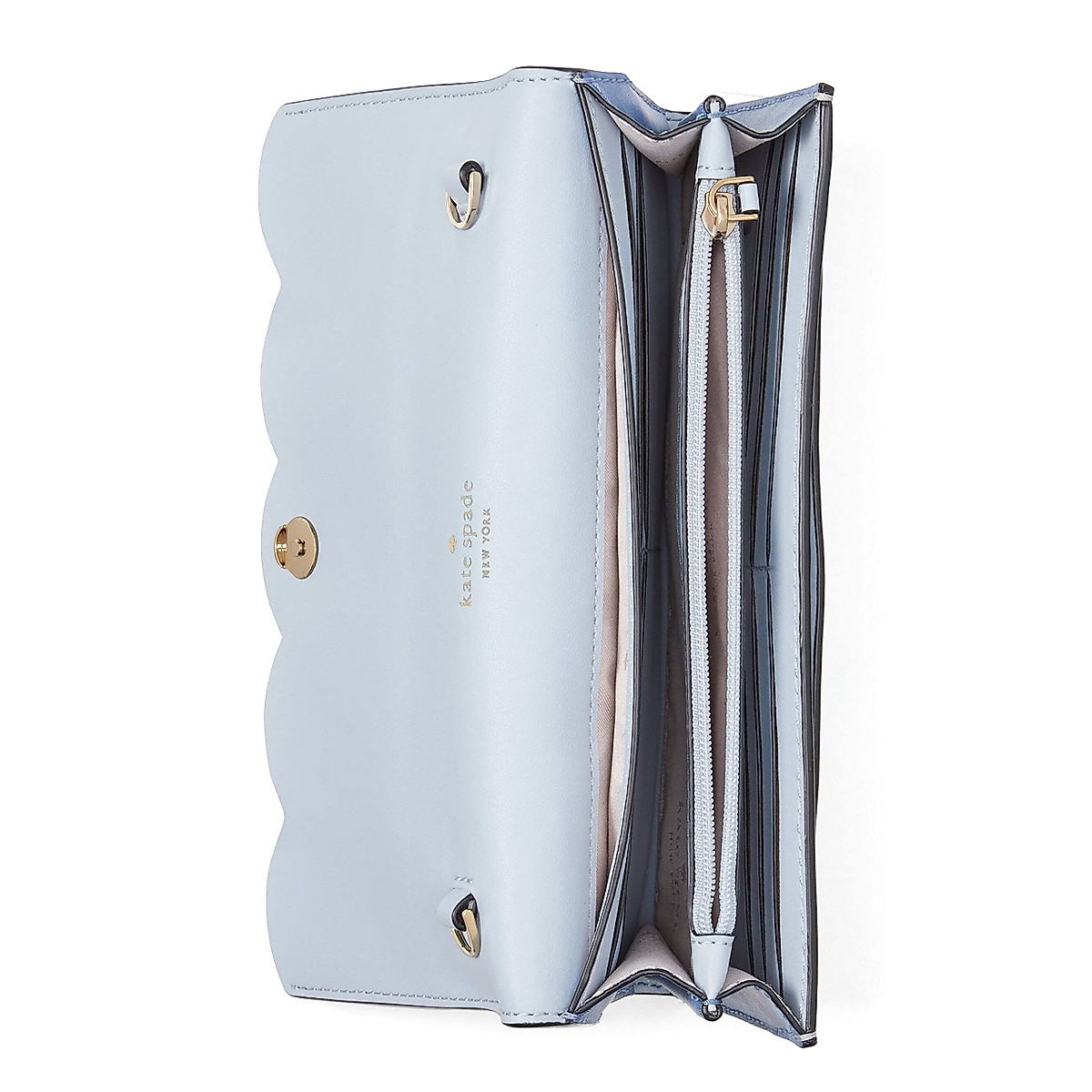 Kate Spade Gemma Wallet On Chain Leather Crossbody Bag Purse Handbag (Fresh Blueberry)