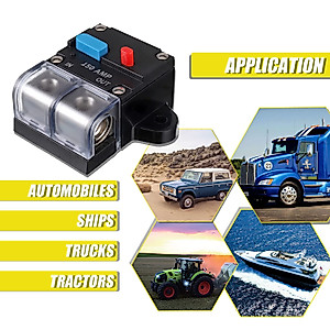 EPLZON 150A Circuit Breaker Resettable Circuit Breaker 150 amp Self Recovery Circuit Breaker Manual Reset Button for Car Audio and Amps Protection